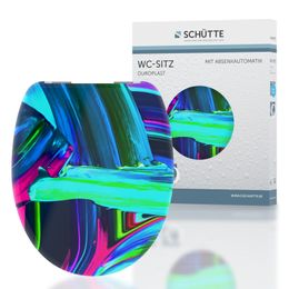 Sch&uuml;tte Sch&uuml;tte WC Sitz NEON PAINT, Duroplast Toilettendeckel mit Absenkautomatik Motiv