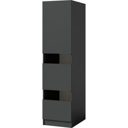W&auml;scheschrank BASIC BY BALCULINA "Washhome B/T/H 50x200x68 cm", anthrazitfarben, B:50cm H:200cm T:68cm, FSC-zertifizierter Holzwerkstoff, Schr&auml;nke, Breite 50cm, h&ouml;henverstellbare Metallf&uuml;&szlig;e