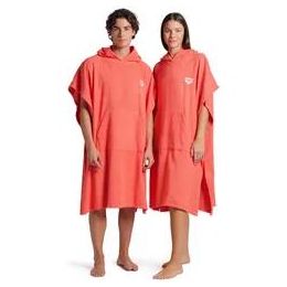 Badeponcho arena "arena Unisex Baumwoll Poncho Bademantel" Gr. L, calypso coral, wei&szlig;, L/XL, Baumwolle, Hausm&auml;ntel, Duschen, Strand, Sport, Schwimmbad, Sauna, Baumwolle, Unisex, bequem