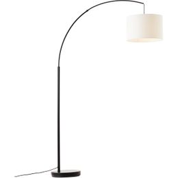 OTTO HOME Stehlampe "Stellan", beige (hellbeige), 1, &Oslash; 36cm H: 180cm, 1 Stk., Leuchten, Bogenlampe Textilschirm Stoff &Oslash; 36cm, E27, Fu&szlig;schalter, Bogenleuchte, Stehlampe