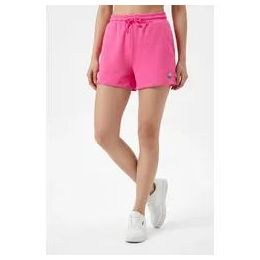 Sweatshorts Only "ONLMINNA SWEAT SHORTS CS SWT", Damen, Gr. XS, N-Gr, knockout pink detail:Only badge, Sweatware, Obermaterial: 65% Polyester, 35% Baumwolle, unifarben, regular fit kurz, Hosen Sweatshorts, Materialmix, regular fit