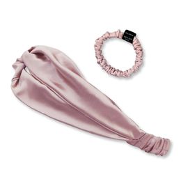 Diadem AILORIA "Set Headband und Scrunchie S aus Seide SOYEUX & DOUX", Damen, pink, Modet&uuml;cher