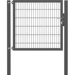 Zauneinzelt&uuml;r Alberts "Flexo Plus", grau (anthrazit), B:125cm H:120cm, Stahl, Tore, verschiedene Abmessungen