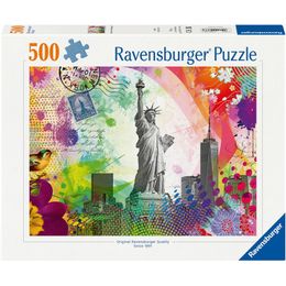 Puzzle Ravensburger "Postkarte aus New York", bunt, Puzzles, KinderB:49cm H:36cm, Pappe, Made in Germany, B:49cm H:36cm