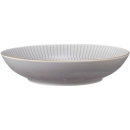 Suppenteller Seltmann Weiden "Amina", grau, gold, H:4,6cm &Oslash;:21,2cm, Porzellan, Speiseteller, Pastateller, tiefer Teller mit Relief