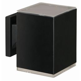 LED Au&szlig;en-Wandleuchte Luxform "Luxform Solar Maine", schwarz, B:11cm H:15,5cm L:16,7cm, Leuchten, LED-Wandleuchte, Solarenergie, warmwei&szlig;, IP44