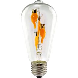 Segula LED-Filament "LED Rustika big down klar, E27", transparent, klar, L:14,5cm &Oslash;:6,5cm, Leuchtmittel