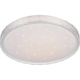 REALITY LEUCHTEN LED Deckenleuchte "VARDA, LED Deckenlampe 24W 2500 Lumen, CCT 2700-6500K, Fernbedienung", wei&szlig;, 1, &Oslash; 39cm H: 6cm, 1 Stk., Leuchten, Starlight, Memoryfunktion, Nachtlicht, Switch Dimmer, Timer &Oslash; 39 cm, LED Deckenleuchte