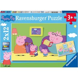 Puzzle Ravensburger "Zuhause bei Peppa", bunt, Puzzles, KinderB:26cm H:18cm, Pappe, Made in Europe, B:26cm H:18cm