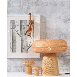 GOOD & MOJO Tischleuchte "Palawan", beige (natur), &Oslash; 40cm H: 40cm, Leuchten, Tischleuchte