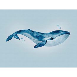 Livingwalls Kindertapete LIVING WALLS "The Wall", blau, B:4m L:3m, Vinyl, Vlies, Tapeten, Fototapete Unterwasser Tapete Fische Tapeten Kinderzimmer modern Optik