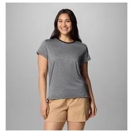 Funktionsshirt Columbia, Damen, Gr. L (42/44), schwarz heather, Obermaterial: 100% Polyester, Shirts Funktionsshirt, sportliche Passform, Kurzarm, f&uuml;r Outdoor-Aktivit&auml;ten