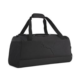 Sporttasche Puma "BUZZ MEDIUM SPORTS BAG", Gr. B/H/T: 60cm x 29cm x 25cm, schwarz (Puma schwarz), Netz, Obermaterial: 100% Polyester, unifarben, Taschen Sporttasche, f&uuml;r aktiven Lifestyle, mit mehreren F&auml;chern