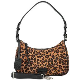 Henkeltasche Burkely "Burkely Taschen Veloursleder", Damen, Gr. onesize, leopard, Veloursleder, Taschen