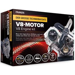 Experimentierkasten Franzis "Bausatz V8-Motor", schwarz, Experimentierk&auml;sten, Kinder