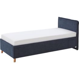 Meise M&ouml;bel Kinderbett MEISE.M&Ouml;BEL "FUN", blau (dunkelblau, dunkelblau), B:153cm L:215cm, Betten, Kinderbett, Polsterbett wahlweise mit Bettkasten, Jugendbett inkl. USB-Anschluss