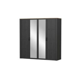 Dreht&uuml;renschrank Bohol - schwarz - 215 cm - 215 cm - cm 60,0 - Sconto