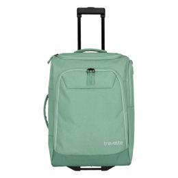 Weichgep&auml;ck-Trolley Travelite "KICK OFF Reisetasche mit Rollen", Gr. B/H/T: 40cm x 55cm x 20cm 44 l, gr&uuml;n, Polyester, unifarben, Koffer, gro&szlig;e Reise- und Freizeittasche &ndash; ideal als Reisegep&auml;ck