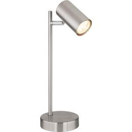Globo LIGHTING Tischleuchte "ROBBY", nickel matt, &Oslash; 12cm H: 35cm, 1 Stk., Leuchten, Tischlampe Nachttischlampe Deko-Tischleuchte Schlafzimmer, Tischleuchte