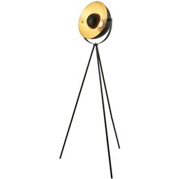 Baustrahler Searchlight "Blink Tripod Stehleuchte - Mattschwarzes und goldenes Metall", mattschwarz, goldfarben, wei&szlig;, chromfarben, B:62cm H:144cm L:54cm, Leuchten