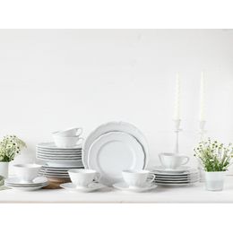 Kombiservice Creatable "Geschirr-Set Maria Theresia", wei&szlig;, 30 Stk., Porzellan, Geschirr-Sets, Kombiservice, Service, wei&szlig;, klassische, traditionelle Form, 30 Teile f&uuml;r 6 Personen