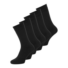 Jack & Jones Basicsocken JACK & JONES "JACBASIC BAMBOO SOCK 5 PACK NOOS", Herren, schwarz, Baumwollmischung, unifarben, Socken