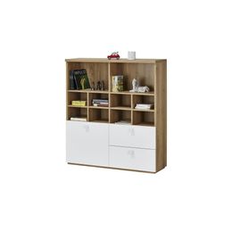 B&uuml;cheregal Globo - wei&szlig; - 120 cm - 130 cm - cm 35,0 - Sconto
