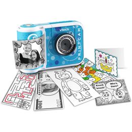 Kinderkamera Vtech "KidiZoom Print Cam, blau", blau, Fotokameras, KinderB:13,4cm H:9,2cm T:4,8cm, mit eingebautem Thermodrucker, B:13,4cm H:9,2cm T:4,8cm