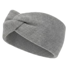Stirnband styleBREAKER "Feinstrick Stirnband Twist Knoten", Damen, grau, Obermaterial: 100% Viskose CV., Modisch, M&uuml;tzen Stirnband