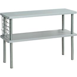 K&uuml;chenregal Kesper "Regal mit 2 Ebenen", grau, B:55cm H:38cm T:20cm, FSC-zertifizierter Holzwerkstoff, Regale