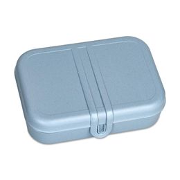 Lunchbox Koziol "PASCAL L Lunchbox mit Trennsteg", nature flower blau, B:16,6cm H:6,2cm, Lebensmittelaufbewahrungsbeh&auml;lter, Lunchbox, sp&uuml;lmaschinengeeignet, mikrowellengeeignet