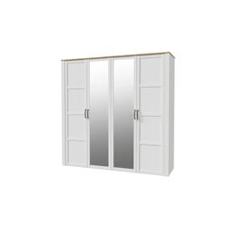 Dreht&uuml;renschrank Bohol - wei&szlig; - 215 cm - 215 cm - cm 60,0 - Sconto