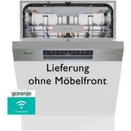 Gorenje teilintegrierbarer Geschirrsp&uuml;ler "GI673A92X", Energieeffizienz: A (A-G), silber (edelstahl), B:59,8cm H:81,6cm T:57,5cm, Geschirrsp&uuml;ler, TotalDry - auto. T&uuml;r&ouml;ffnung