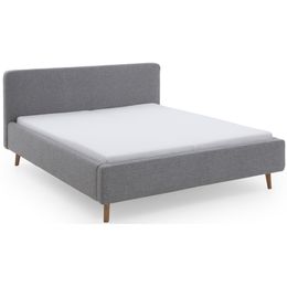 Meise M&ouml;bel Polsterbett MEISE.M&Ouml;BEL "Mattis", grau, B:201cm H:105cm L:218cm, Bezug Bett: Multicolor (100% Polyester), Betten, Polsterbett, Topseller, wahlweise mit Bettkasten