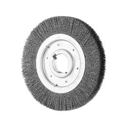 Pferd TOOLS Rundb&uuml;rste breit ungezopft RBU &Oslash;250x30xvariable Bohrung Stahl-Draht-&Oslash;0,30 Schleifbock (43506601)