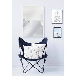 Dekokissen Apelt "5800", blau (blau, wei&szlig;, bedruckt), B:49cm L:49cm, Baumwolle, Polyester, Dekokissen_Sitzkissen_Kissenh&uuml;llen