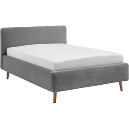 Meise M&ouml;bel Polsterbett MEISE.M&Ouml;BEL "Mattis", grau, B:141cm H:105cm L:218cm, Bezug Bett: Cord (100% Polyester), Betten, Polsterbett, Topseller, wahlweise mit Bettkasten