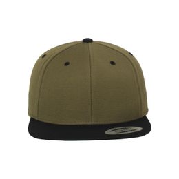 Flex Cap Flexfit "Flexfit Unisex Classic Snapback 2-Tone", Gr. onesize, olive, schwarz, 80% Polyacryl, 20% Wolle, unifarben, Caps