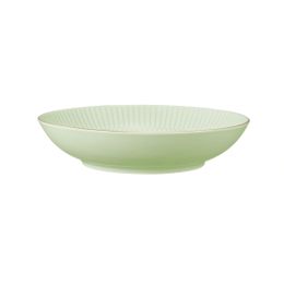 Suppenteller Seltmann Weiden "Amina", gr&uuml;n, gold, H:4,6cm &Oslash;:21,2cm, Porzellan, Speiseteller, Pastateller, tiefer Teller mit Relief