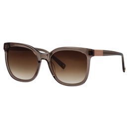 Sonnenbrille BRENDEL EYEWEAR, transparent (braun transparent), leicht transparent, Sonnenbrillen Sonnenbrille, Schmetterlingsform, Vollrand, Verlaufst&ouml;nung, taupefarbener Rahmen