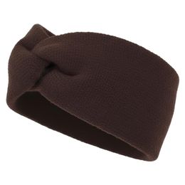 Stirnband styleBREAKER "Feinstrick Stirnband Twist Knoten", Damen, braun (mokkabraun), Obermaterial: 100% Viskose CV., Modisch, M&uuml;tzen Stirnband