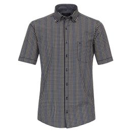 Kurzarmhemd Casamoda "Casamoda Freizeithemd Kurzarm kariert", Herren, Gr. L, Normalgr&ouml;&szlig;en, blau (dunkelblau), 100% Baumwolle, kariert, l&auml;ssig geschnitten, Hemden