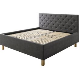 Meise M&ouml;bel Polsterbett MEISE.M&Ouml;BEL "San Remo", grau (anthrazit), B:170cm L:215cm, Betten, Polsterbett, mit Bettkasten