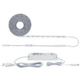 Paulmann LED-Streifen "SimpLED Power Set 5m 50W 230/24V DC wei&szlig; Kunststoff", wei&szlig;, Flammen 1 Stk., Lichterketten, inkl Dimm/Switch, LED-Streifen