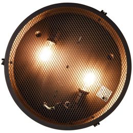 Brilliant Deckenleuchte "Zois", schwarz (schwarz korund), 2, &Oslash; 42cm H: 9cm, 1 Stk., Leuchten, Deckenlampe 42cm schwarz korund, Deckenlampe Deckenleuchte