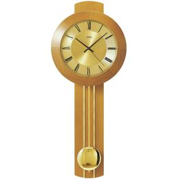 Funk-Pendelwanduhr AMS "F5132/9", braun (kirschbaumfarben), Wanduhren, B/H/L: 31cm x 18cm x 73cm, Quarzuhr,Holz-/Glasgeh&auml;use,Buche Kirsche,Esszimmer,Made in Germany