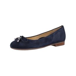 Ballerina Ara "Ara Ballerinas Leder", Damen, Gr. 36, blau, Leder, Schuhe Ballerina