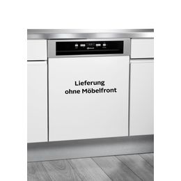 Bauknecht teilintegrierbarer Geschirrsp&uuml;ler "OBB ECOSTAR 8460", Energieeffizienz: E (A-G), silber (silberfarben), B:59,5cm H:82cm T:57cm, Geschirrsp&uuml;ler