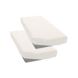 Spannbettlaken OTTO HOME "Cremona in BASIC und PREMIUM Qualit&auml;t, Baumwolle mit Elasthan", wollwei&szlig;, B:90cm L:200cm, Jersey (145 g/m&sup2;), Obermaterial: 96% Baumwolle, 4% Elasthan, Bettlaken, Spannbettlaken, Jersey Bettlaken ab Gr&ouml;&szlig;e 90x200 cm, Strapazierf&auml;hig und langlebig