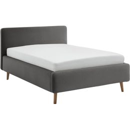 Meise M&ouml;bel Polsterbett MEISE.M&Ouml;BEL "Mattis", grau (anthrazit), B:161cm H:105cm L:218cm, Bezug Bett: Struktur Gewebe (100% Polyester), Betten, Polsterbett, Topseller, wahlweise mit Bettkasten